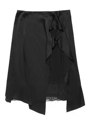 Acne Studios Lace Trim Skirt - Black