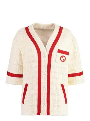 Gucci Embroidered Logo Jacket - Ivory