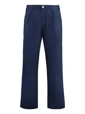 STONE ISLAND STONE ISLAND Marina Pleated Cotton Trousers