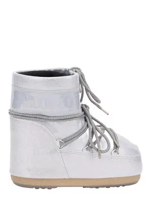 Moon Boot Icon Low Glitter Boots - Silver