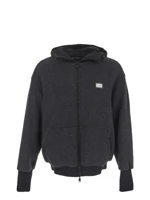 Dolce & Gabbana Jersey Full-zip Jacket - Grey