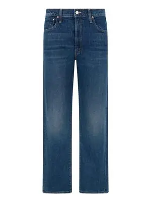 MOTHER Straight Leg Denim Jeans - Blue