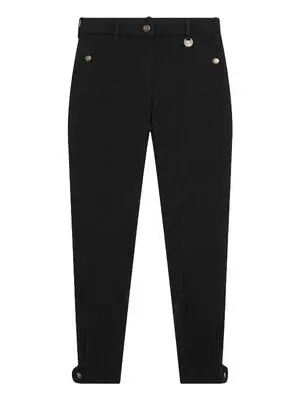 Burberry Herringbone Stretch Cotton Jodhpurs - Black