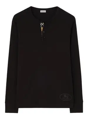 Burberry Slim Fit Long-sleeve T-shirt Size - Nero
