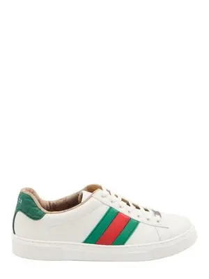 Gucci Ace Leather Low-top Sneakers - White