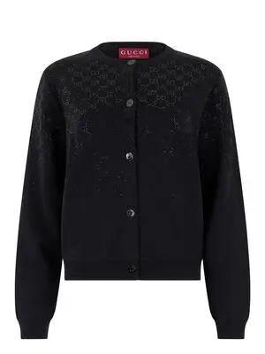 GUCCI GUCCI Wool Cardigan With Crystal Embellishments