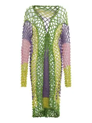 CELIAB CELIA B Vibrant Long Mesh Cardigan With Tie Detail