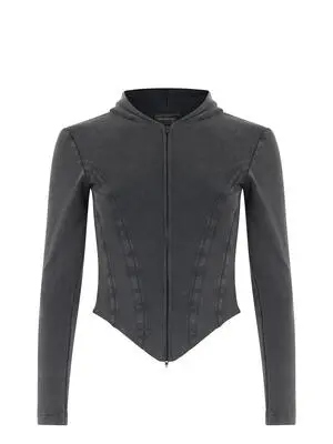 BALENCIAGA BALENCIAGA Corseted Zip-Up Hoodie