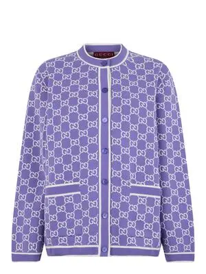 GUCCI GUCCI Monogram Cotton Cardigan
