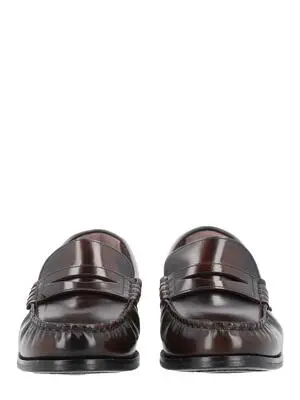 ALOHAS Leather Penny Loafers - Brown