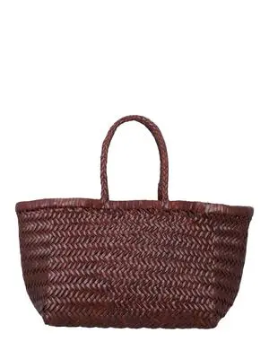 Dragon Diffusion Mini Woven Leather Tote Bag - Brown