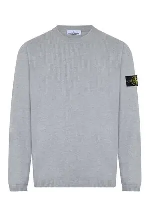 Stone Island Crew Neck Long Sleeve Sweater - Grey