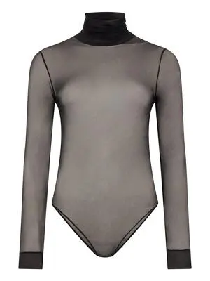 MAISON MARGIELA MAISON MARGIELA Semi-Transparent High Neck Long Sleeve Bodysuit