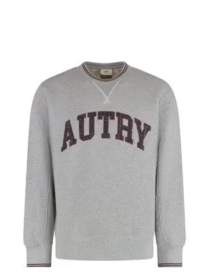 AUTRY Logo Detail Cotton Sweatshirt - Grey