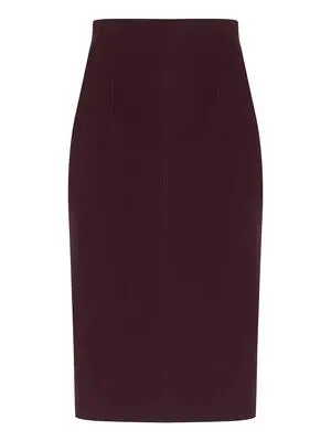 MUGLER MUGLER Fitted Knee-Length Skirt Brown