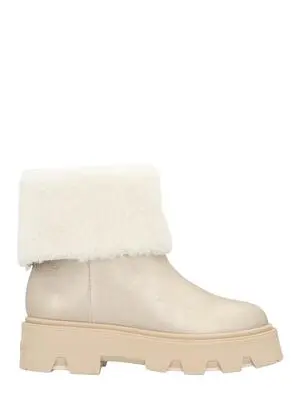 Moncler Aurea Mid Shearling Boots - Silver