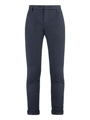 DONDUP Cotton Chino Trousers With Roll-up Cuffs - Blue