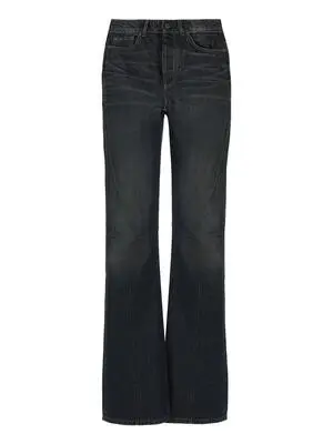 Our Legacy Moto Cut Cotton Flared Jeans - Blue