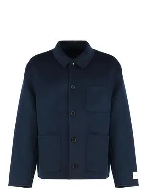Calvin Klein Modern Fit Wool Blend Jacket - Blue