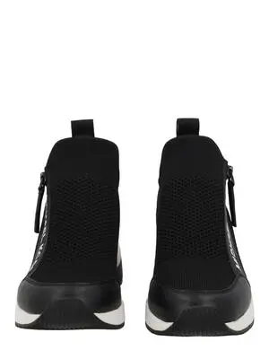 Michael Kors MICHAEL BY MICHAEL KORS Knit High-Top Platform Sneaker Boots Black