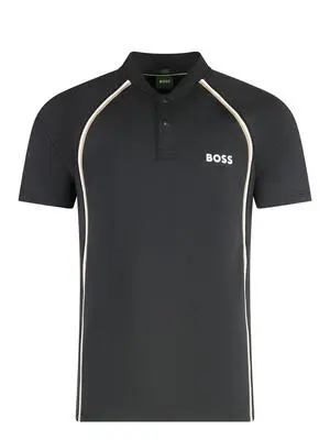 BOSS Technical Fabric Polo Shirt Slim Fit - Black
