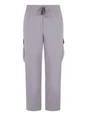BOSS Elastic Waist Cargo Pants With Drawstring - Grey