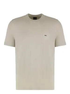 BOSS Short-sleeved Knit T-shirt For - Beige