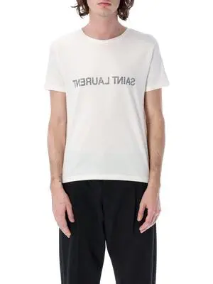 Saint Laurent Cotton Crew-neck T-shirt - White