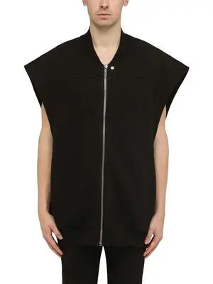 Rick Owens Full Zip Cotton Hoodie - Black