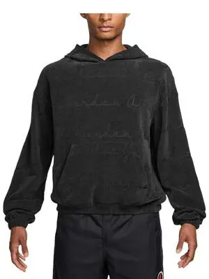 JORDAN Flight Jacquard Pullover Hoodie - Black