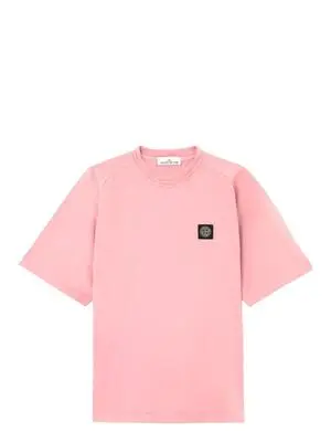 Stone Island 6100029 Compass Patch Heavy Oganic T-shirt - Oleander