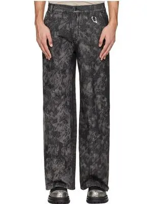 HELIOT EMIL Basalt Belt Loop Straight Leg Jeans - Black