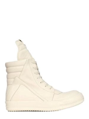 Rick Owens Lace-up High-top Sneakers - Ivory