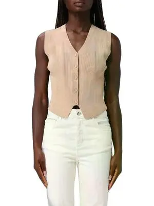Armani Exchange Armani Exchange Ribbed Knit Gilet Neutrals