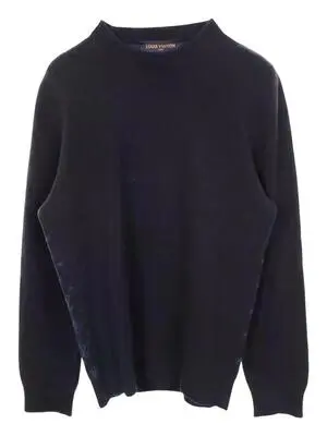 LOUIS VUITTON Monogram Crew Neck Jumper - Black