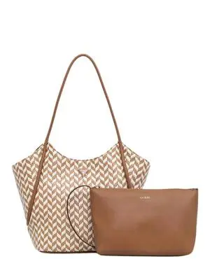 Guess Tessi Woven Tote Bag - Neutrals