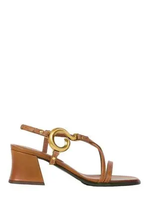Etro Strappy Leather Heeled Sandals - Brown