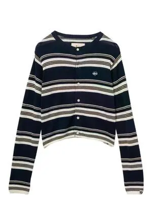 AAPE BY *A BATHING APE Apee™ A Bathing Ape® Striped Buttoned Cardigan - Blue