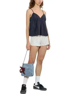 AAPE BY *A BATHING APE Apee™ A Bathing Ape® Broderie Anglaise Empire-line Camisole - Blue