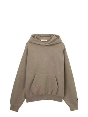 ESSENTIALS Logo Patch Hoodie - Brown