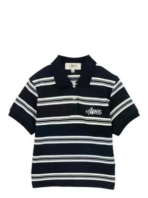 AAPE BY *A BATHING APE Apee™ A Bathing Ape® Striped Polo Shirt - Blue