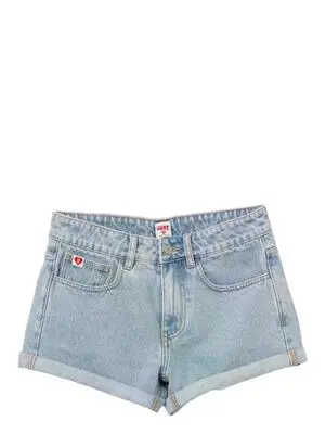 AAPE BY *A BATHING APE Apee™ A Bathing Ape® Indigo Logo-patched Denim Shorts - Blue