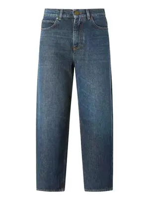 Pinko Embroidered Logo Jeans - Blue