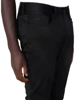 Armani Exchange Slim Fit Five-pocket Trousers - Black