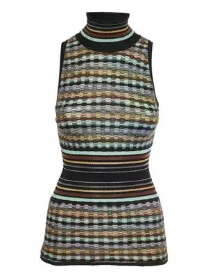 Missoni High Neck Sleeveless Vest - Black