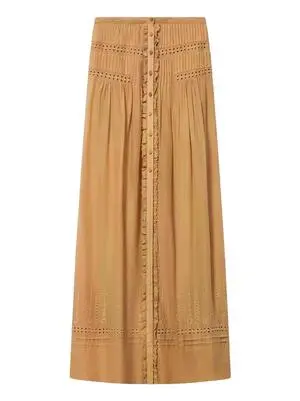 MARANT ETOILE Loraine Cotton Voile Skirt - Neutrals