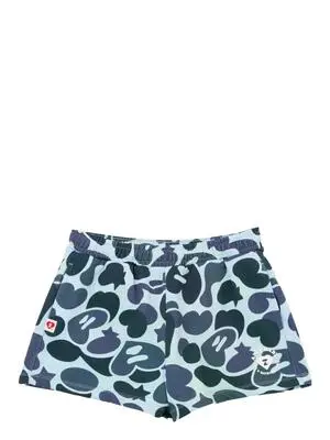 AAPE BY *A BATHING APE Sky Camouflage Print Logo Shorts - Blue