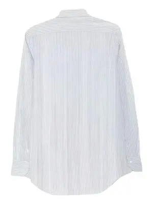 FINAMORE 1925 Vertical-stripe Long-sleeve Shirt - Green