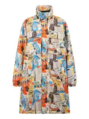 Moschino Graphic Print High-neck Jacket - Neutrals