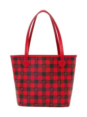 AAPE BY *A BATHING APE Logo Checked Tote Bag - Red
